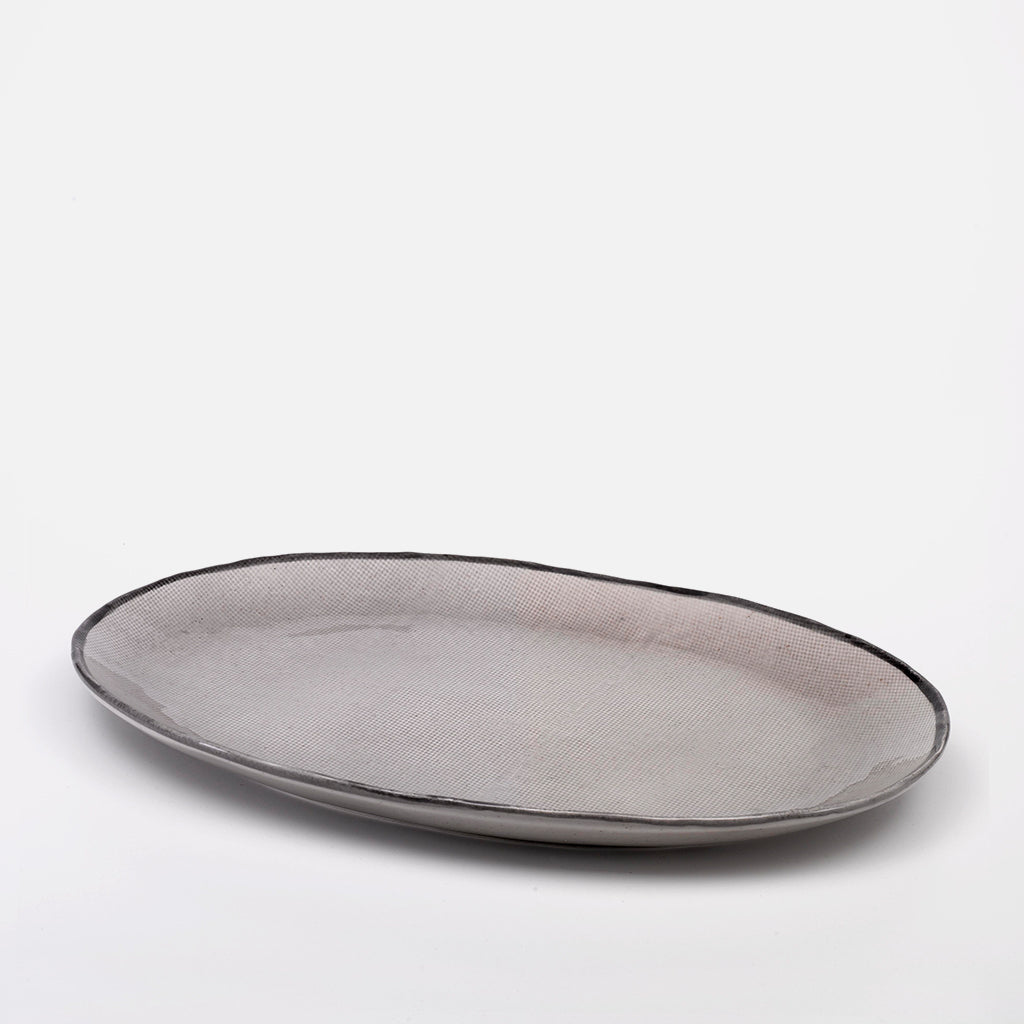 Zafferano stoneware JUTA oval dinner plate handmade in Portugal (set of ...